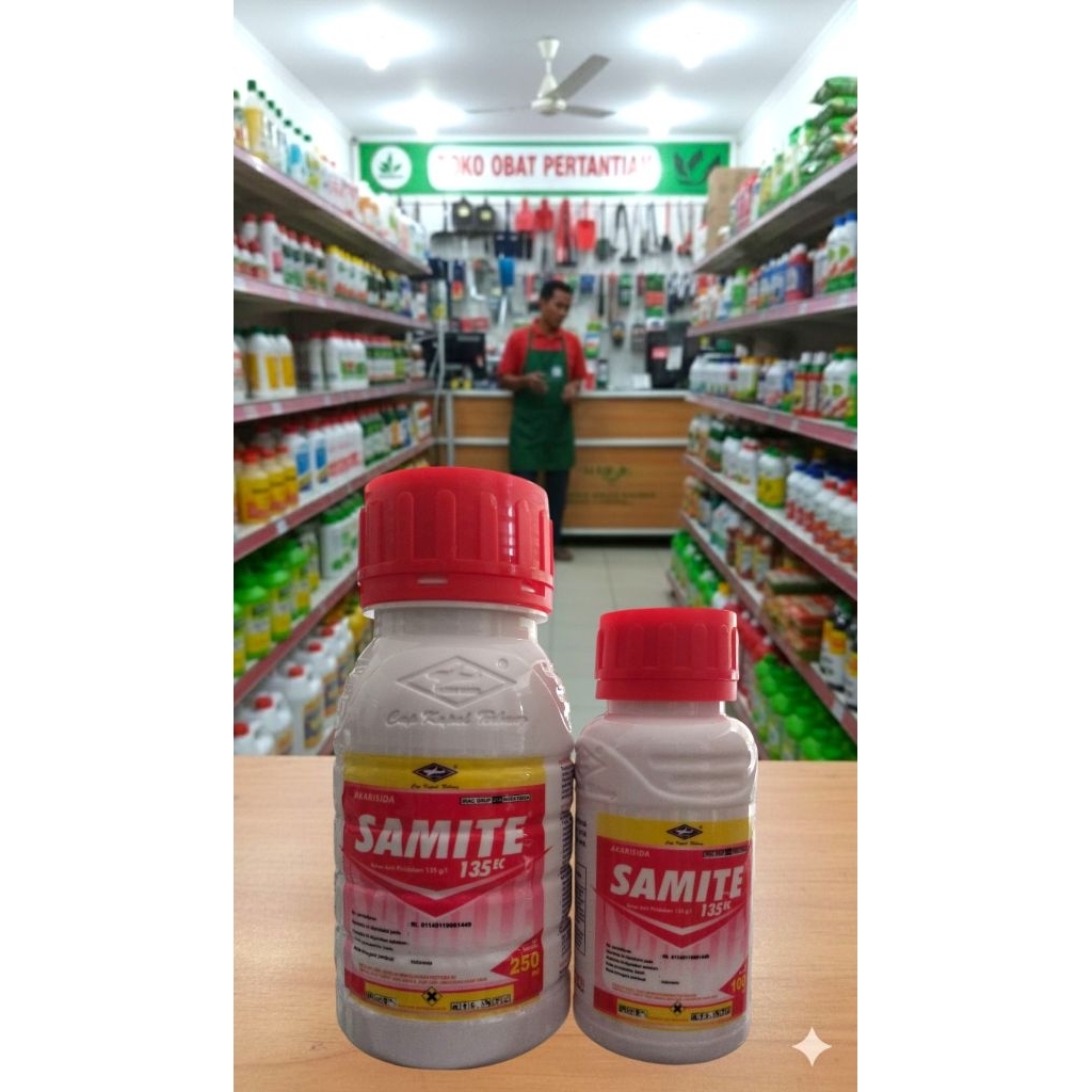 Jual Akarisida Samite 135 EC 100ML 250ML Insektisida Kontak Pembasmi ...