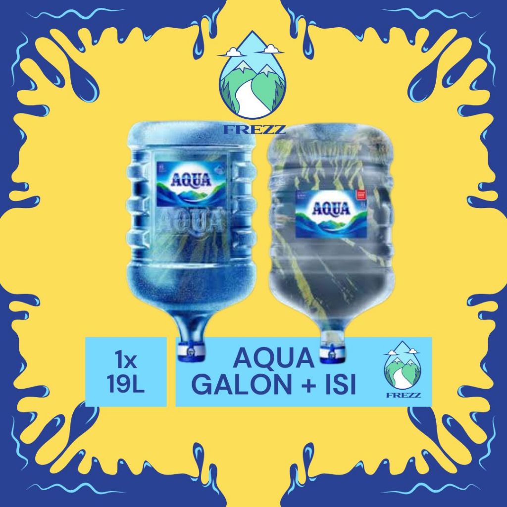 Jual (INSTANT) AQUA GALON ORIGINAL 19 LITER + ISI - READY Air Kemasan ...