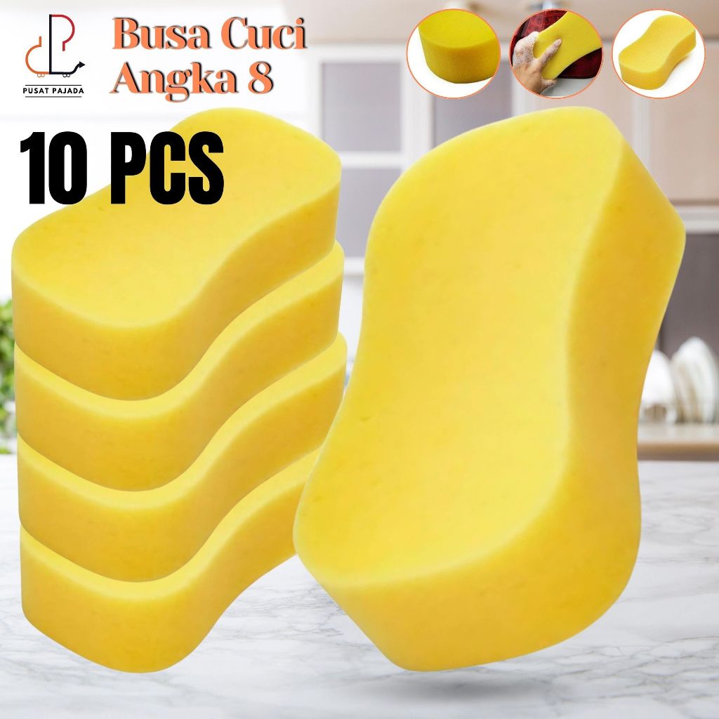 Jual PAJADA 10PCS Sponge Busa Cuci Mobil Motor Spons Bentuk 8 Cuci ...