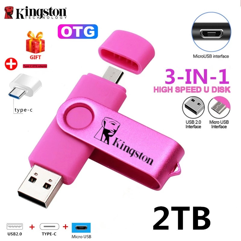 Jual 2TB Flash Disk 3-in-1 OTG USB Type C/Micro Flash Drive 1TB 2TB ...