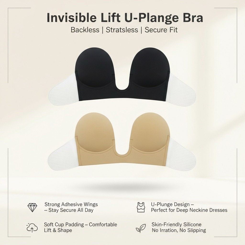 Jual Invisible Push Up Bra Strapless Bras Dress Wedding Party Sticky ...