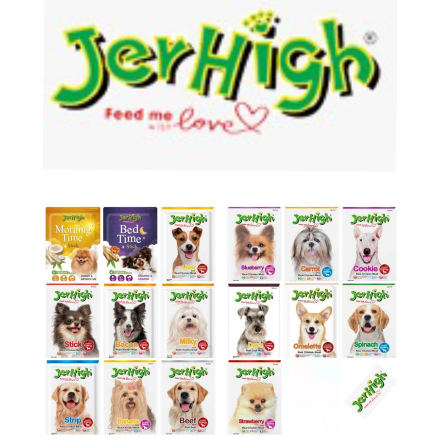 Jual Jerhigh Semua Varian Rasa : Bacon Banana Beef Blueberry Carrot ...
