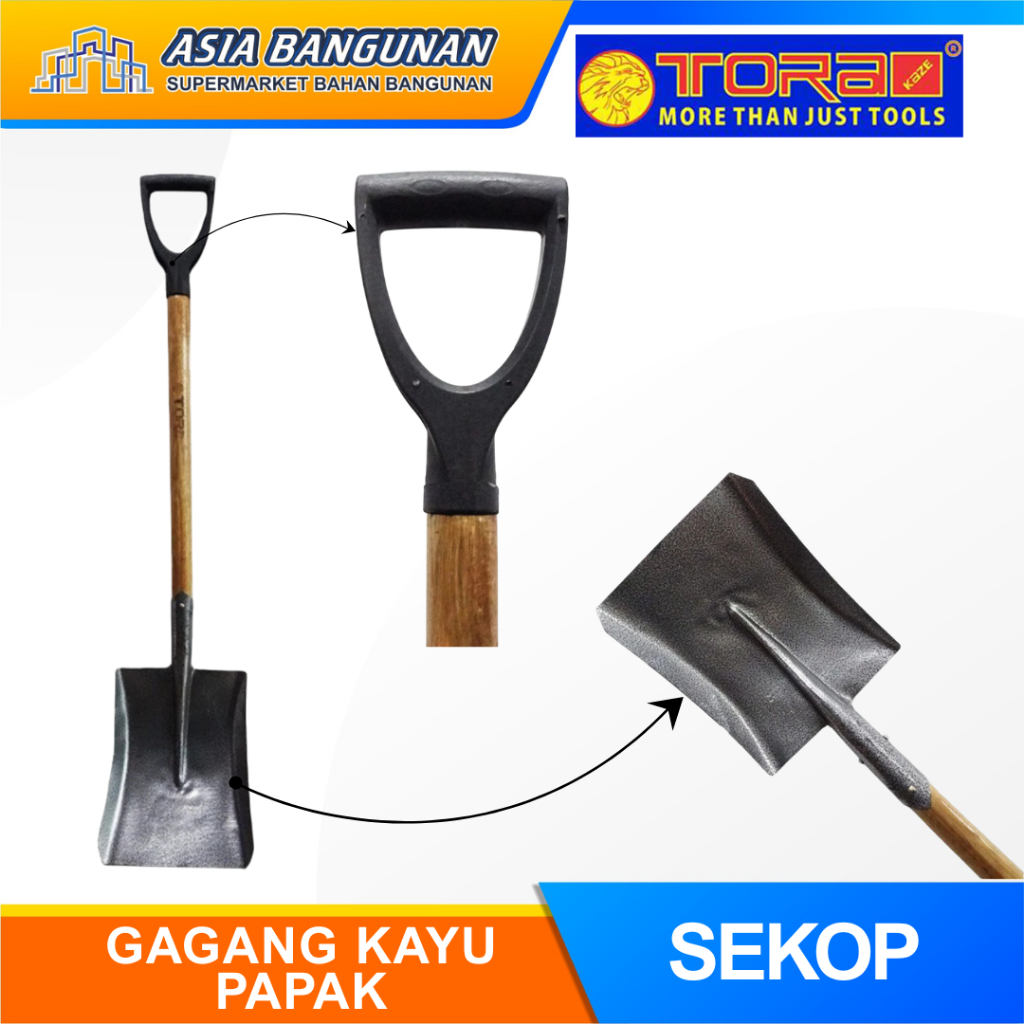 Jual Sekop Gagang Kayu Papak - TRSTD TORA Skop Pasir | Shopee Indonesia