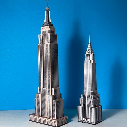 Jual DIY Papercraft Diorama Empire State Building Cetak Pola Kertas ...