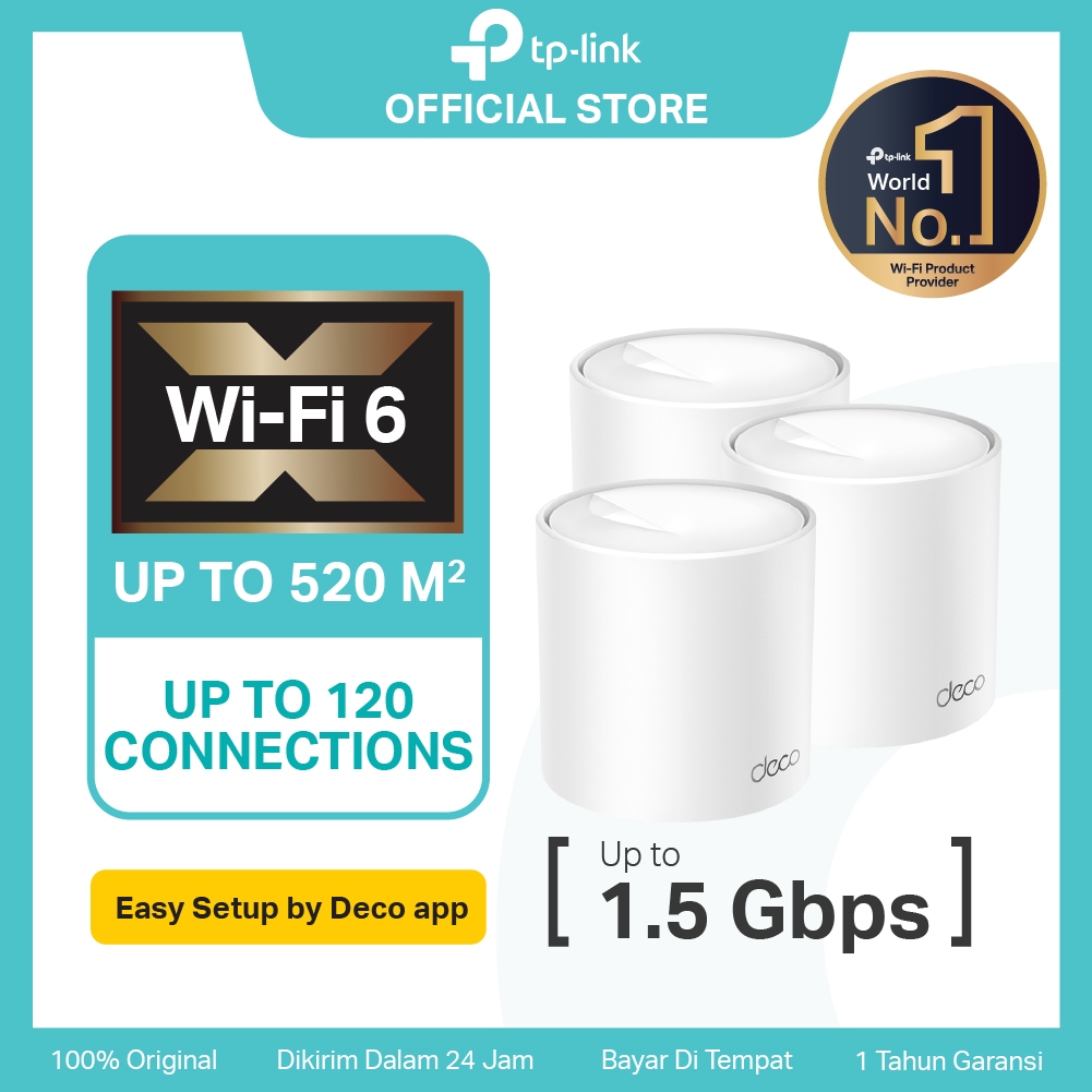 Jual TP-Link Deco X10 | AX1500 Mesh WiFi 6 System | Dual Band | Gigabit ...