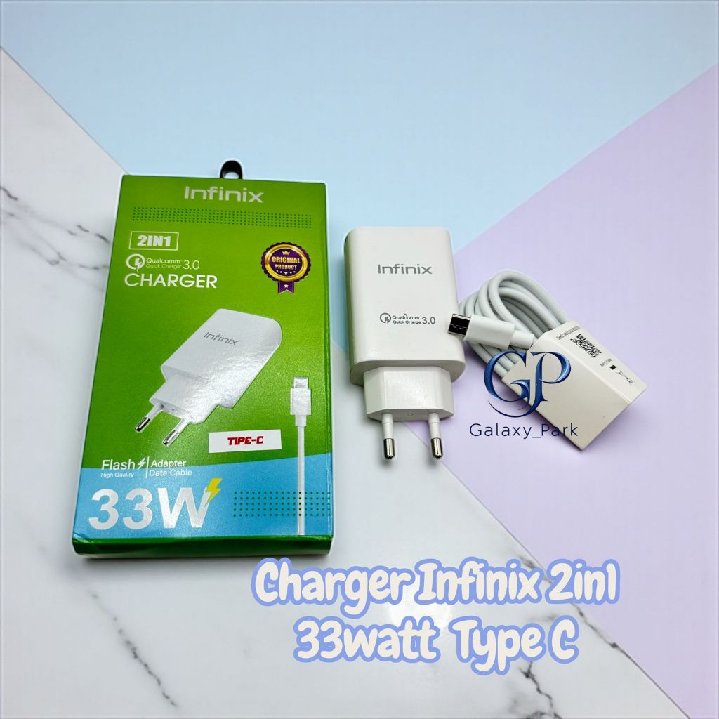 Jual Charger Infinix 33w Fast Charging Micro Type c | Charger 33w ...