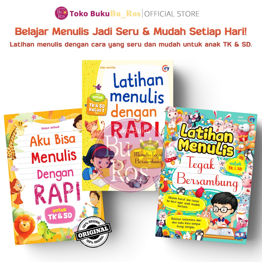 Jual Buku Belajar Menulis Dengan Rapi Latihan Menulis Tegak Bersambung ...