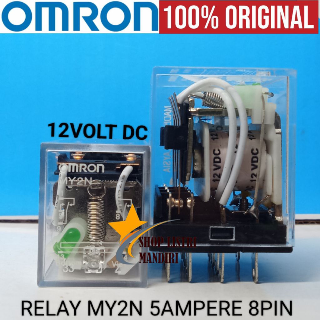 Jual Relay omron my2 my2n 12vdc 5a 8pin | Shopee Indonesia