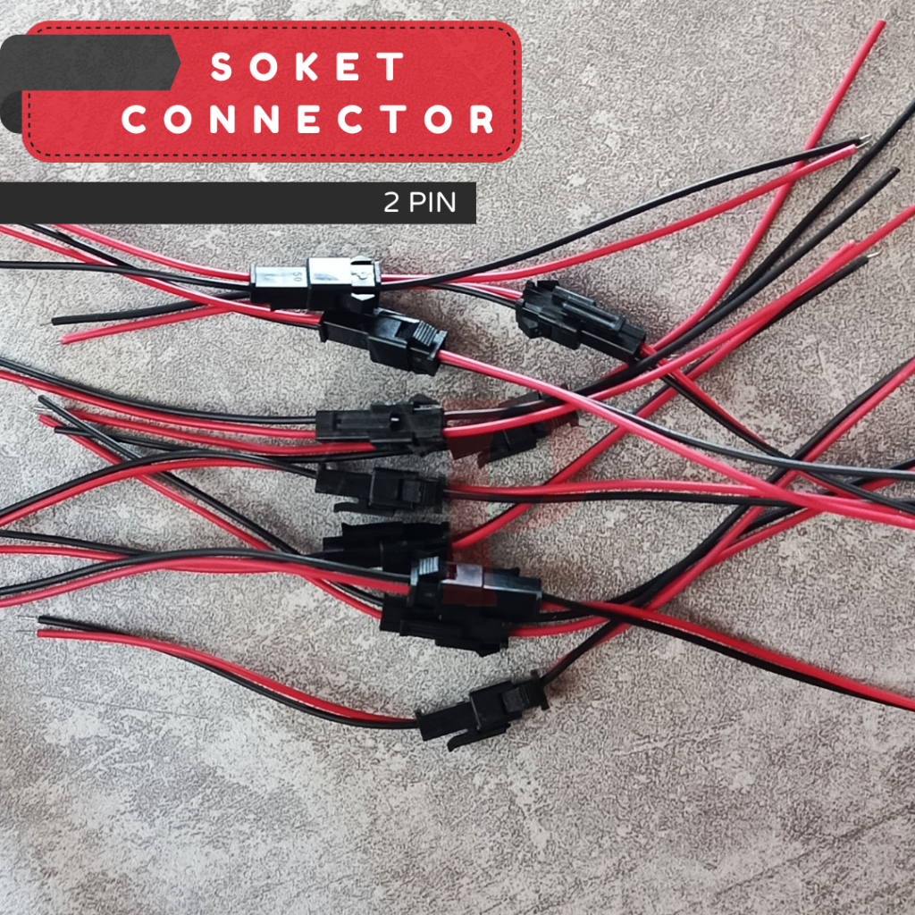 Jual KABEL SOKET SM 2 PIN / DC CONNECTOR 2 PIN / SOCKET EL WIRE ...