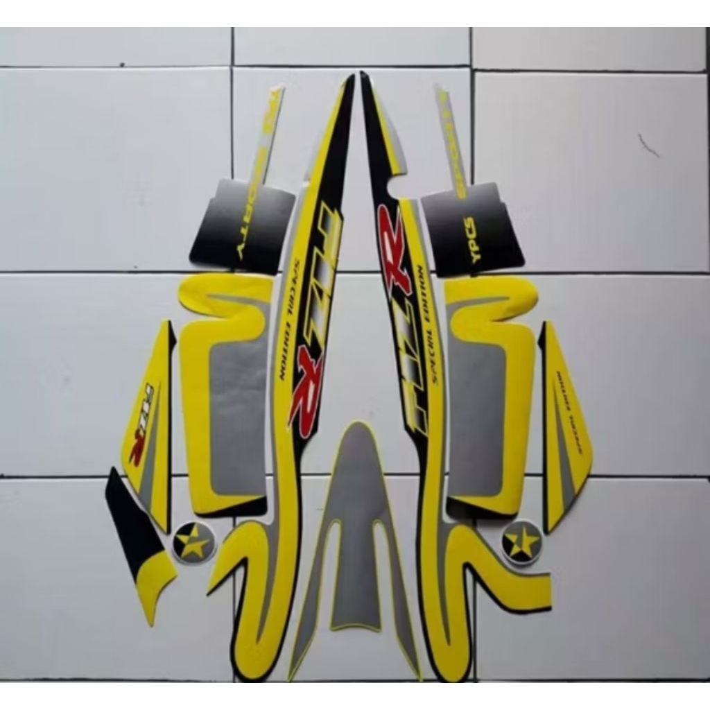 Jual STRIPING F1ZR CALTEX KUNING STRIPING LIS BODY FIZ R KUNING ...
