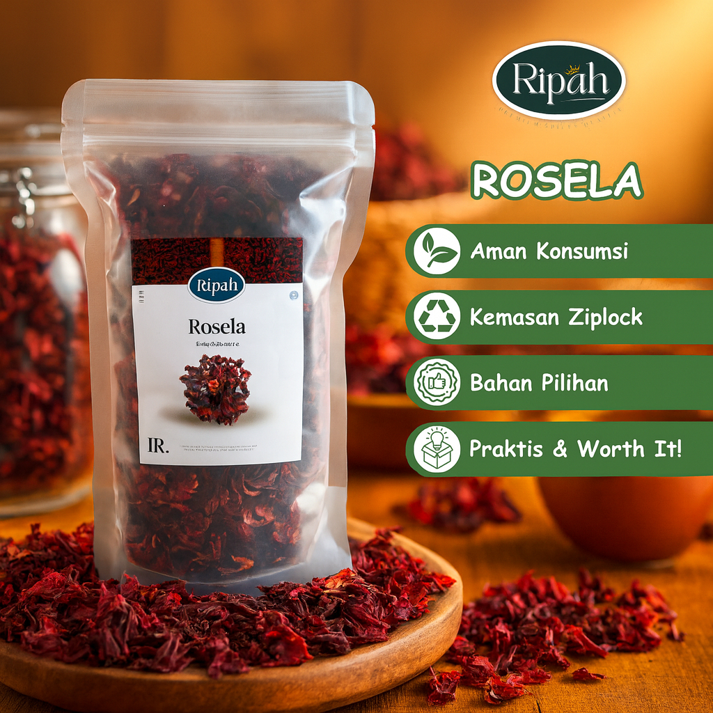 Jual 40gr Bunga Rosella Merah / Teh Rosella Merah Kering Rempah / Ripah ...