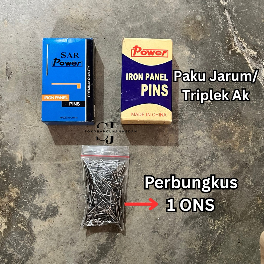 Jual 1 ONS - Paku Jarum Triplek Halus AK Ada Kepala 1/2 - 3/4 - 5/8 - 1 ...