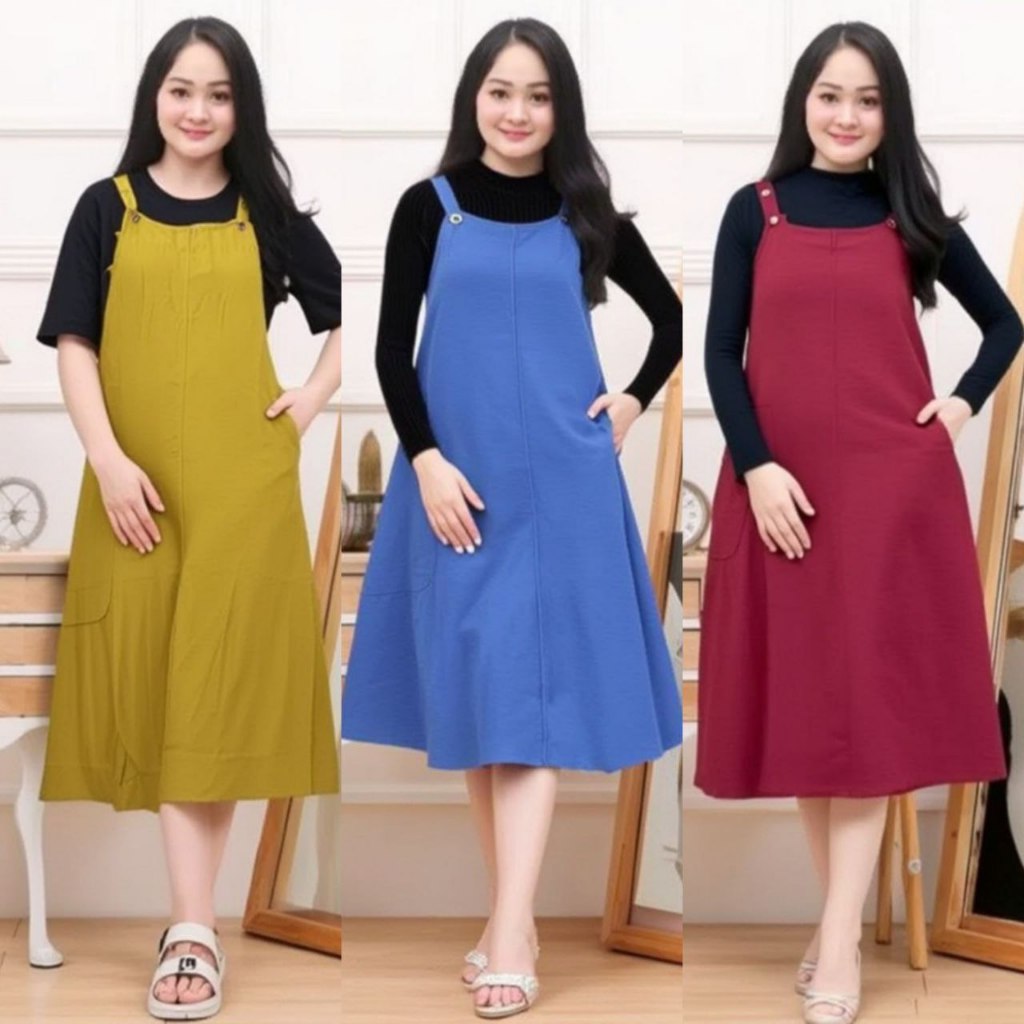 Jual Baju kodok Overall rok Cingkle dewasa max 90kg | Shopee Indonesia