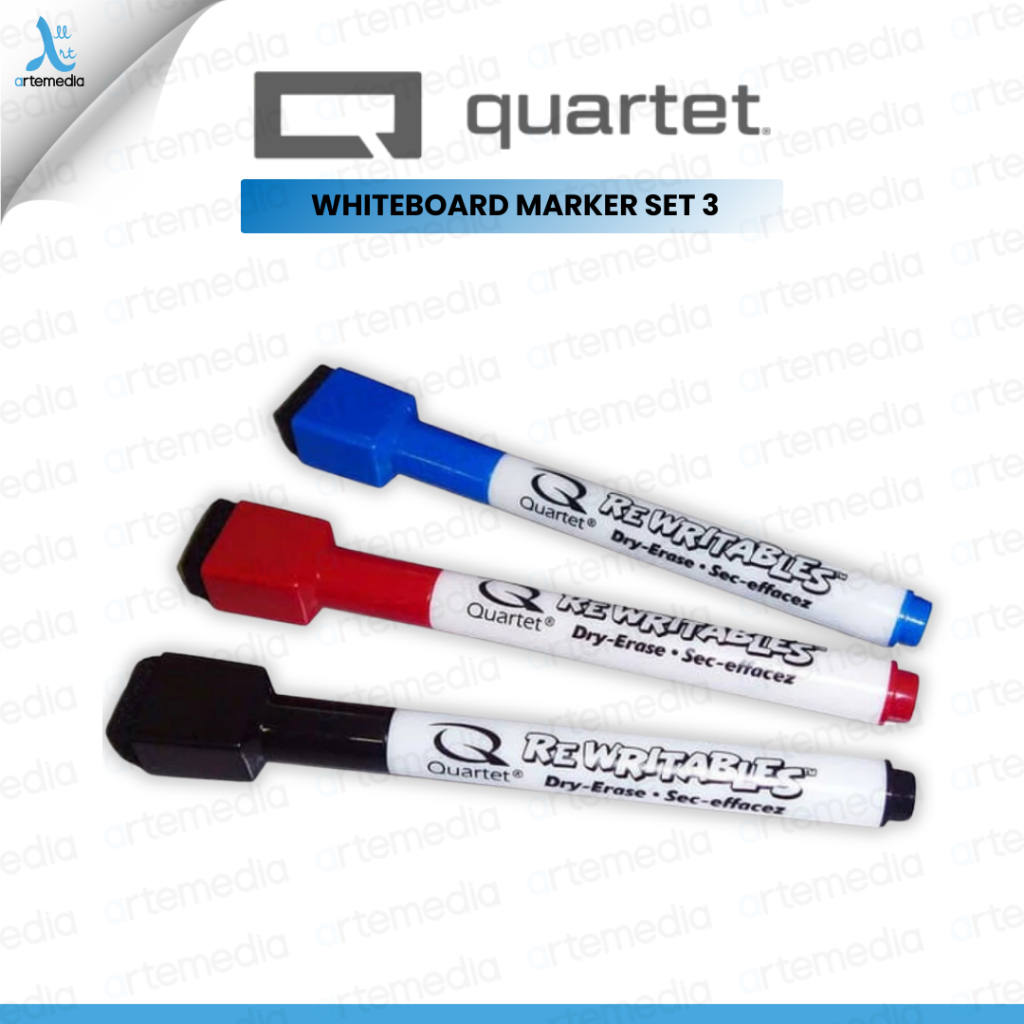 Jual Quartet Whiteboard Marker Set of 3 – Fine Tip, Non-Toxic, Low Odor ...