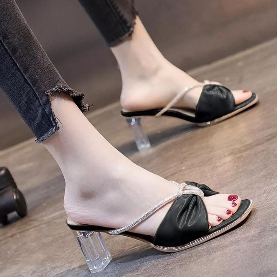 Jual Haihils Wanita Elegan Sandal Wanita Elegan Sendal Heel Wsnita ...