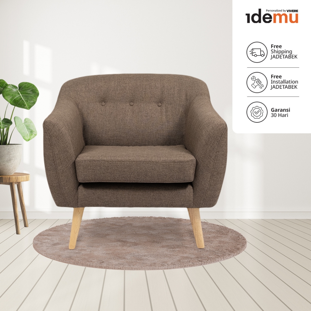 Jual IDEMU by VIVERE - Thora Sofa 1 Seater Sofa Ruang Tamu | Shopee ...