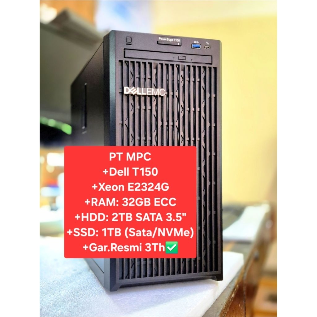 Jual Server Dell PowerEdge T150 Tower | Intel Xeon E-2324G 4 Core | SSD ...