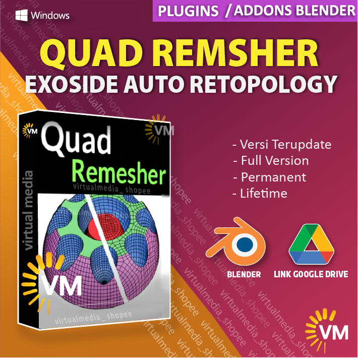 Jual BLENDER REMESHIT QUAD REMESHER AUTO RETOPOLOGY EXOSIDE ADDON MESH ...