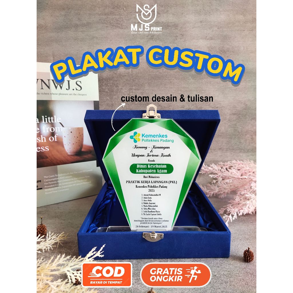 Jual Plakat Akrilik Elegan untuk Ucapan & Apresiasi – 1 Hari Jadi ...