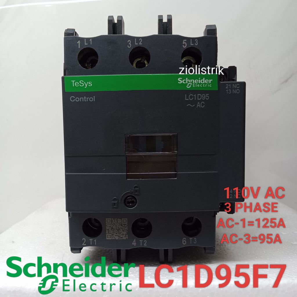 Jual Contactor kontaktor LC1D95F7/LC1D-95F7/LC1D95 F7 110vac 3p ...