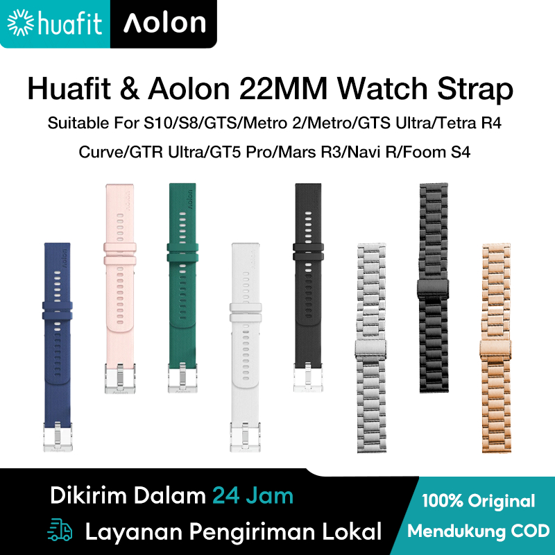 Jual Huafit Aolon Original Smartwatch Strap 22mm For S10/S8/GTS/Metro2 ...