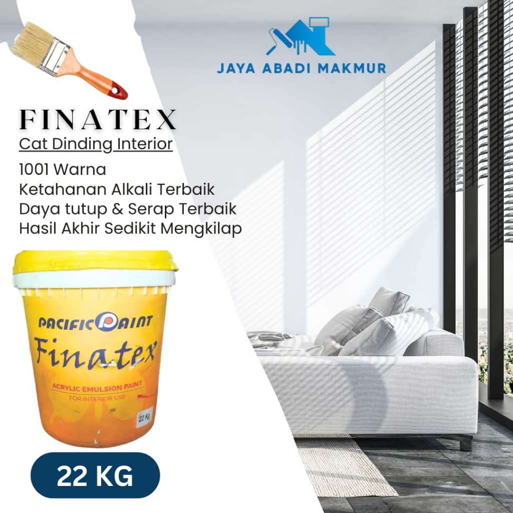 Jual Pacific Paint Finatex Acrylic Emulsion Paint 22 kg / Cat Tembok ...
