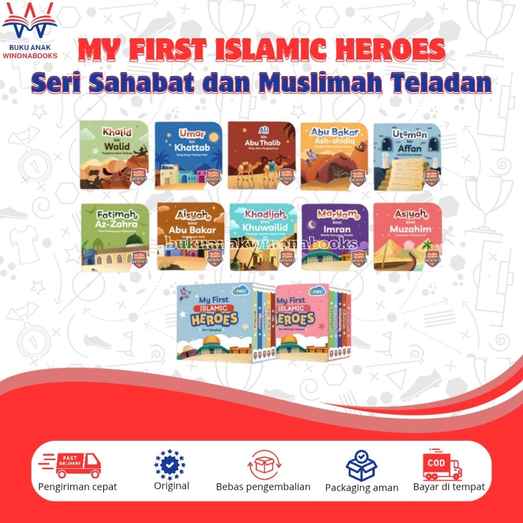 Jual Mini Board book MY FIRST ISLAMIC HEROES Seri Sahabat, Muslimah ...
