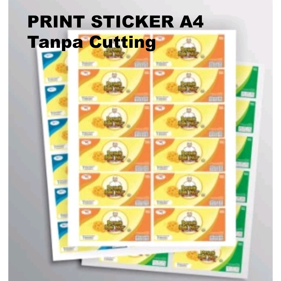 Jual Cetak Stiker A4 bisa untuk Label, Sticker Glossy paper | Shopee ...