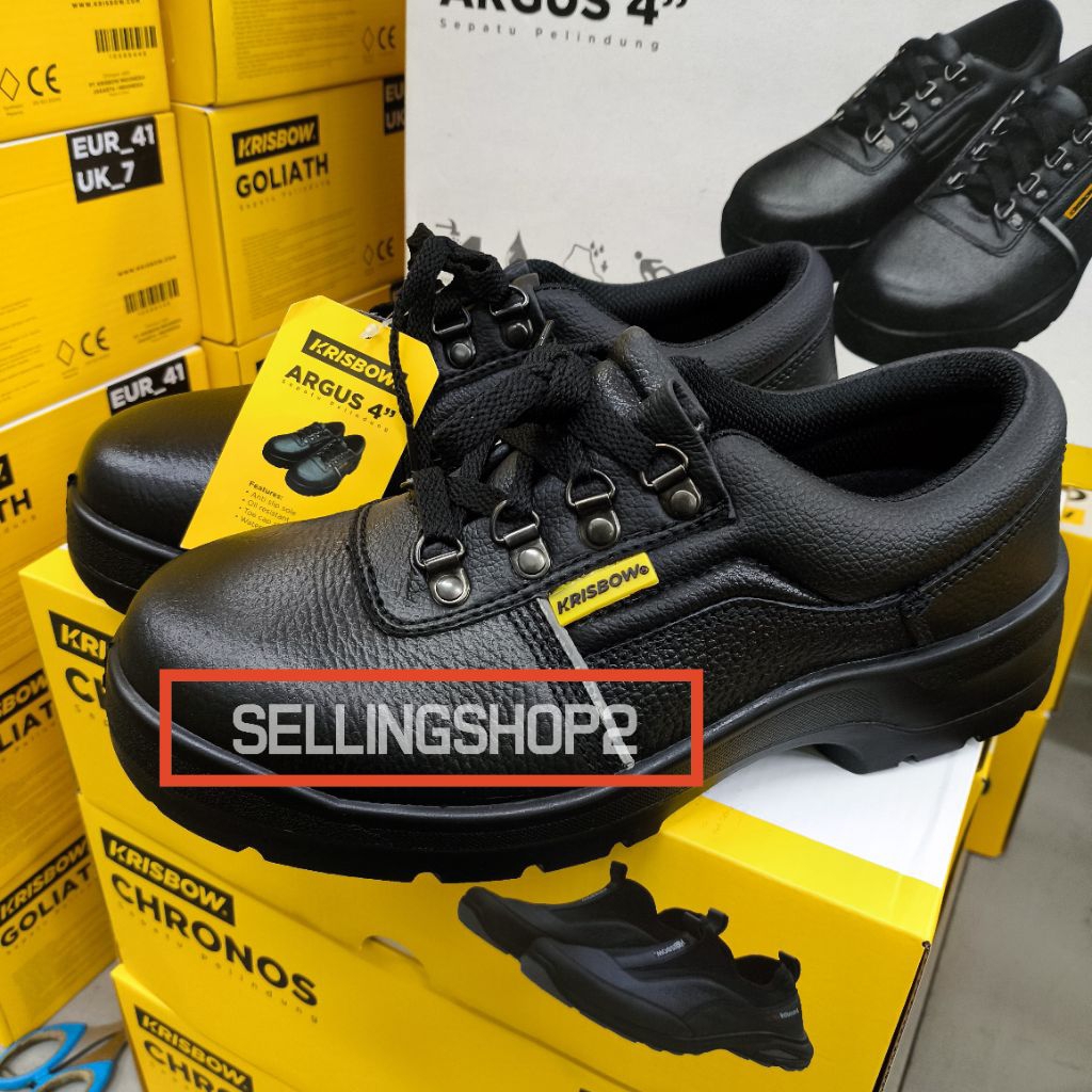 Jual Sepatu Safety Krisbow ARGUS 4" inch || Safety Shoes Krisbow ARGUS ...