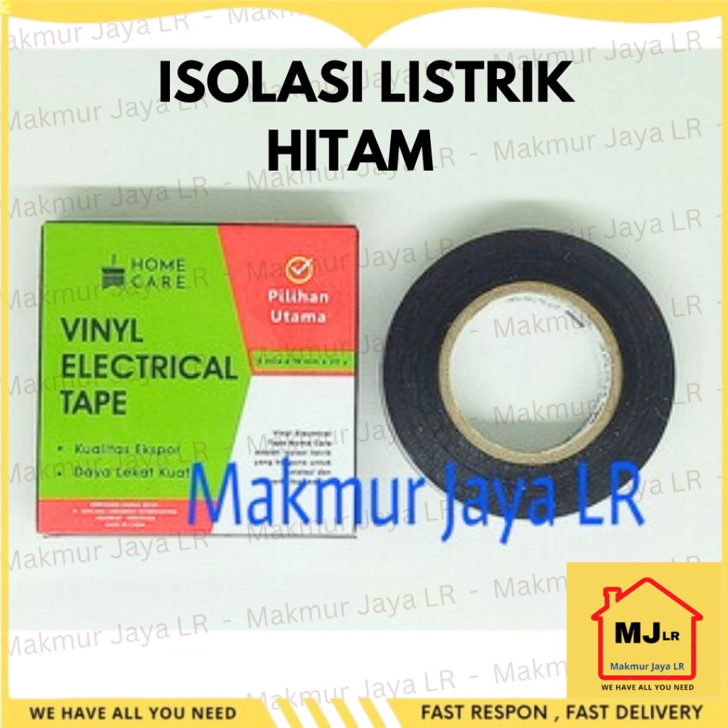 Jual Isolasi Listrik Hitam / Vinyl Electrical Tape / Solasi Lakban ...