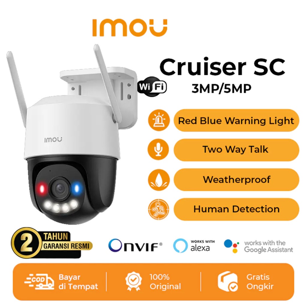 Jual IMOU CRUISER SC 3MP/5MP Outdoor Smart CCTV Wi-Fi 6 Color Night ...