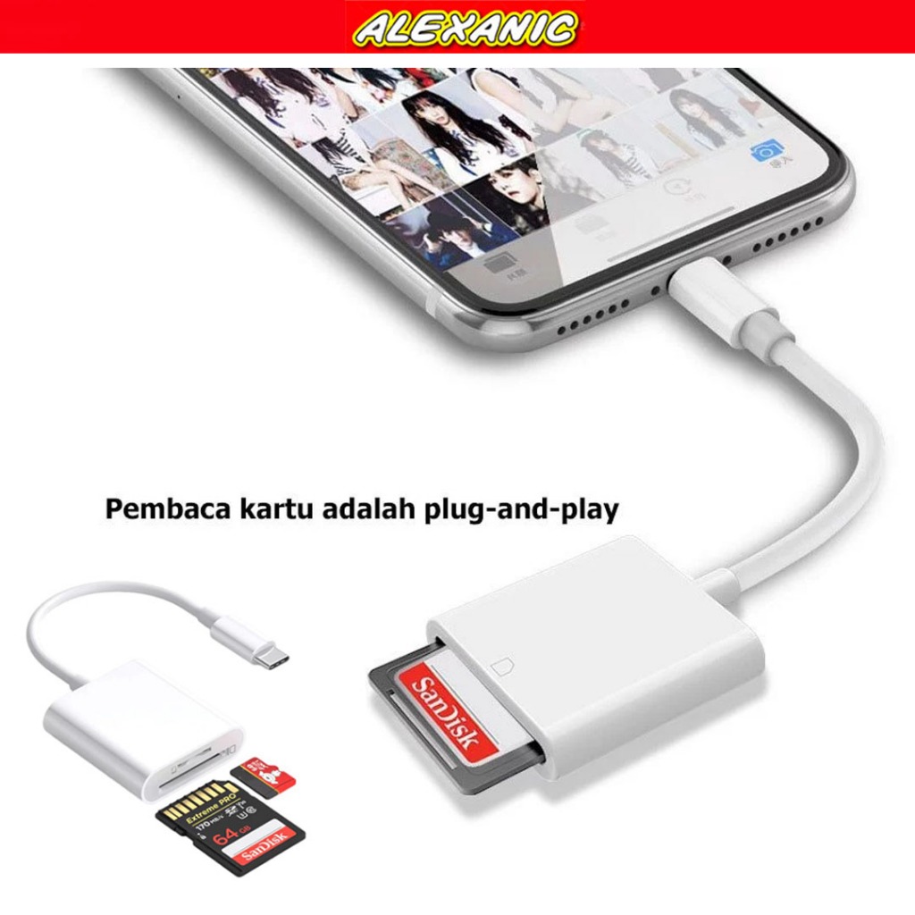 Jual Card Reader OTG SD + TF Type C Phone Tablet | Card Reader OTG SD ...