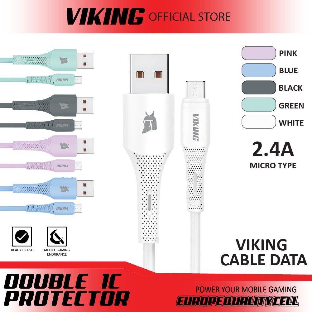 Jual VIKING Kabel USB Data Charging 2.4A Micro - 3A Type C | Shopee ...
