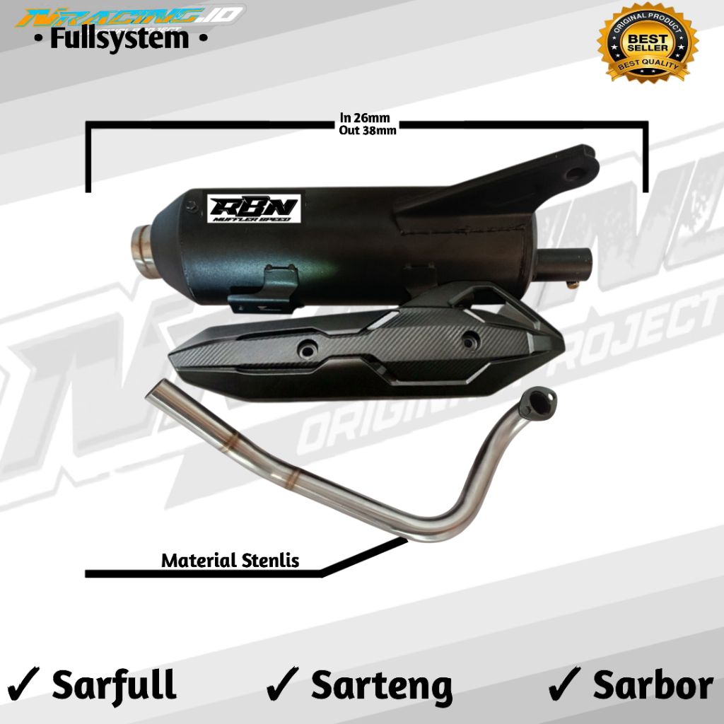 Jual KNALPOT STANDAR RACING RBN / MD* ALL MATIC | Shopee Indonesia