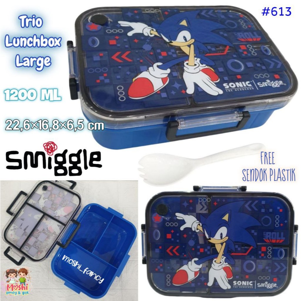 Jual Lunch Box Sonic / Tempat Makan Smiggle Sonic / Yummy Box Smiggle ...
