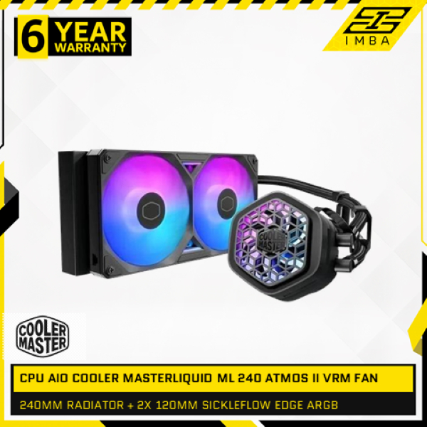 Jual COOLER MASTER CPU AIO COOLER MASTERLIQUID ML 240 ATMOS II VRM FAN ...