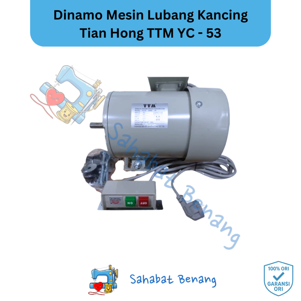 Jual Dinamo Mesin Lubang Kancing Tian Hong YC-53 Dynamo Motor ...