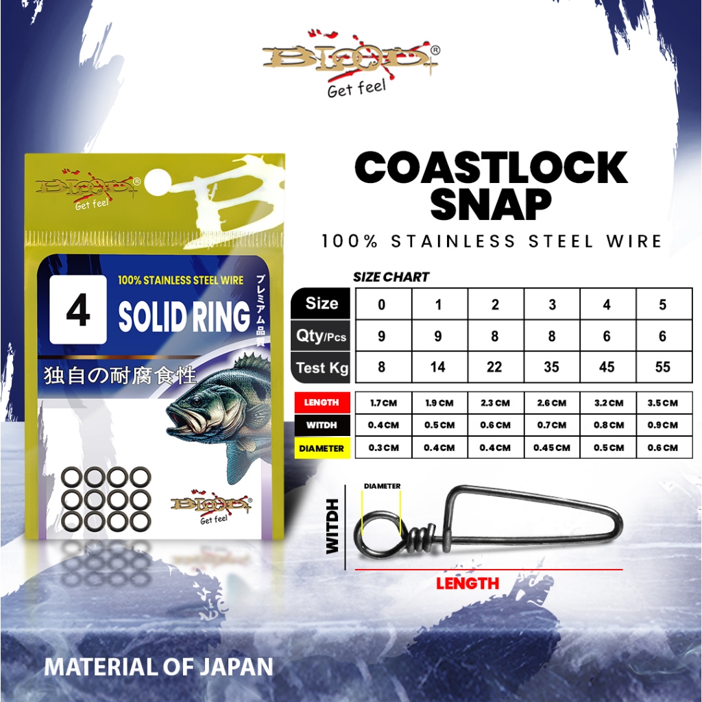Jual BLOOD Coastlock Snap Stainless Steel Wire | Shopee Indonesia