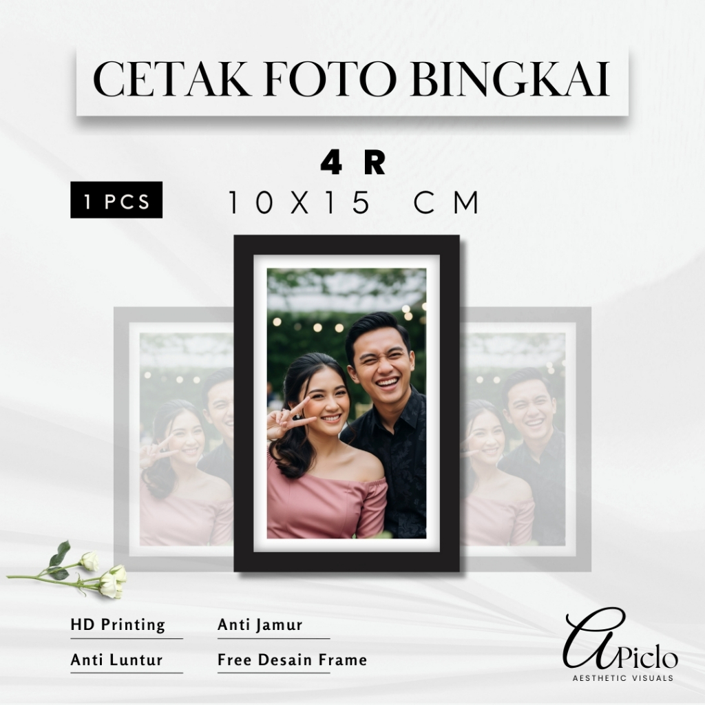 Jual Cetak Foto 4R [10x15 cm] | Foto Custom + Bingkai MDF Minimalis ...