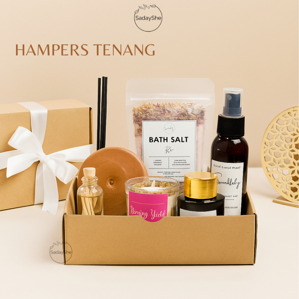 Jual HAMPERS TENANG SCENTED CANDLE BATH SALT LINEN SPRAY REED DIFFUSER ...
