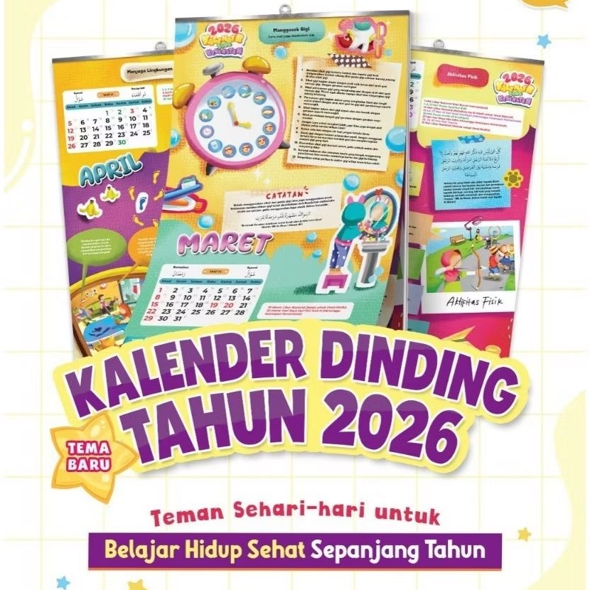 Jual READY Kalender Dinding 2026 Tema Jaga Kesehatan Ahlan Kalender ...