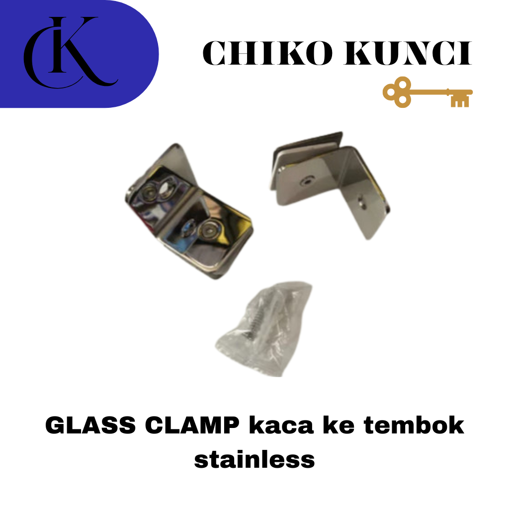 Jual GLASS CLAMP kaca ke tembok stainless | Shopee Indonesia