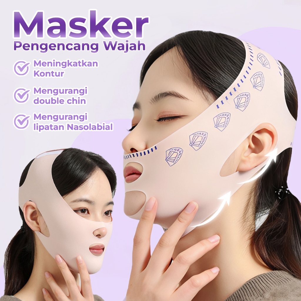 Jual Masker Pengencang Wajah 3D V Shape Penirus Pipi Pelangsing Wajah Alat Pengangkat Double ...