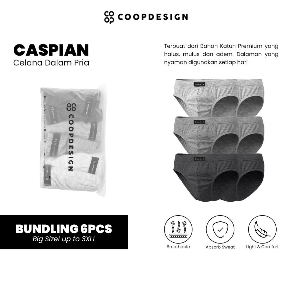 Jual Coop Design - Caspian Celana Dalam Underwear Sempak Polos Stretch ...
