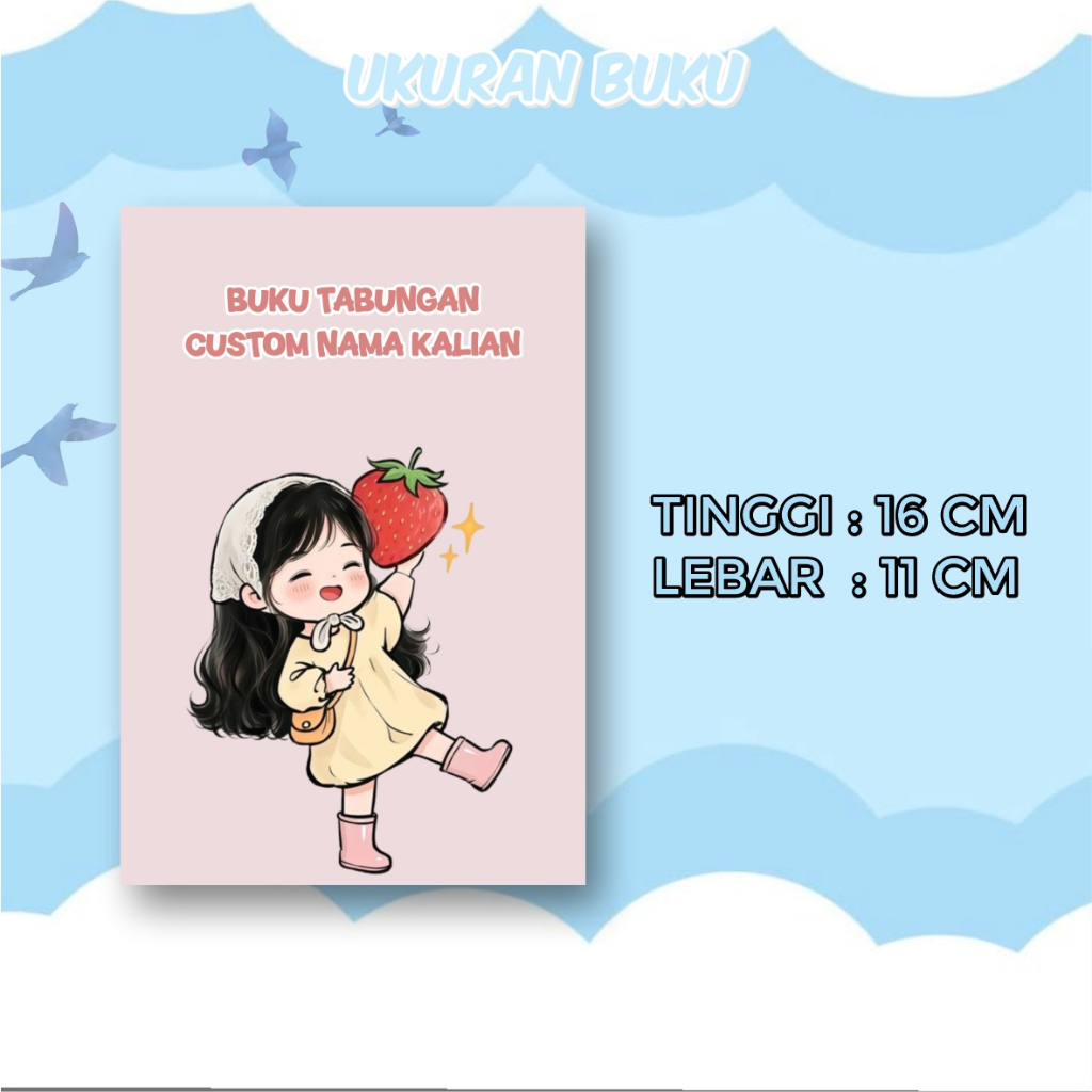 Jual Buku Tabungan Anak Custom TK PAUD - Nama Foto Anak - Desain Kartun ...