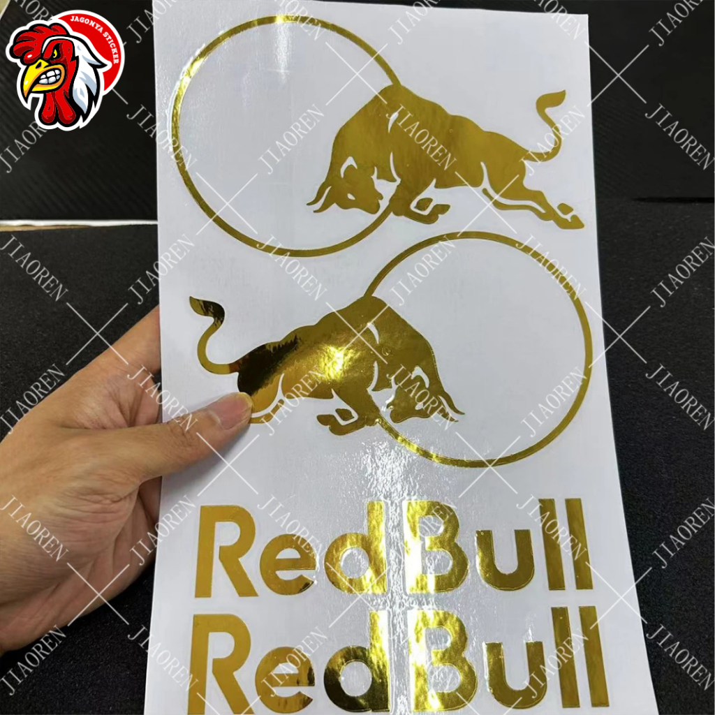 Jual Sticker Stiker Helm Red Bull Stiker Helmet Red Bull Set Cutting ...