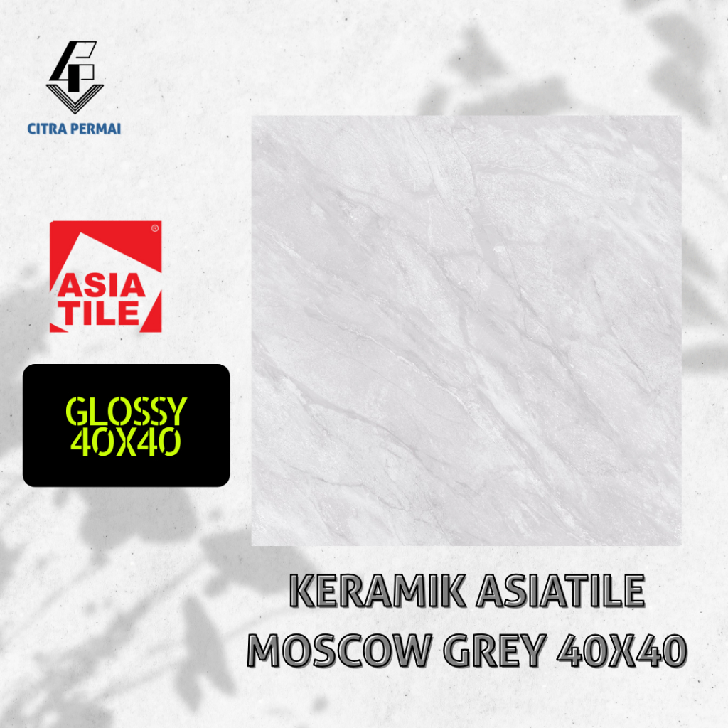 Jual KERAMIK ASIATILE MOSCOW GREY 40X40 (GLOSSY) / KERAMIK LANTAI ...