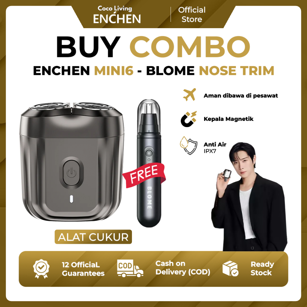 Jual ENCHEN Mini 6 Portable Shaver Waterproof Alat Cukur Shaving ...