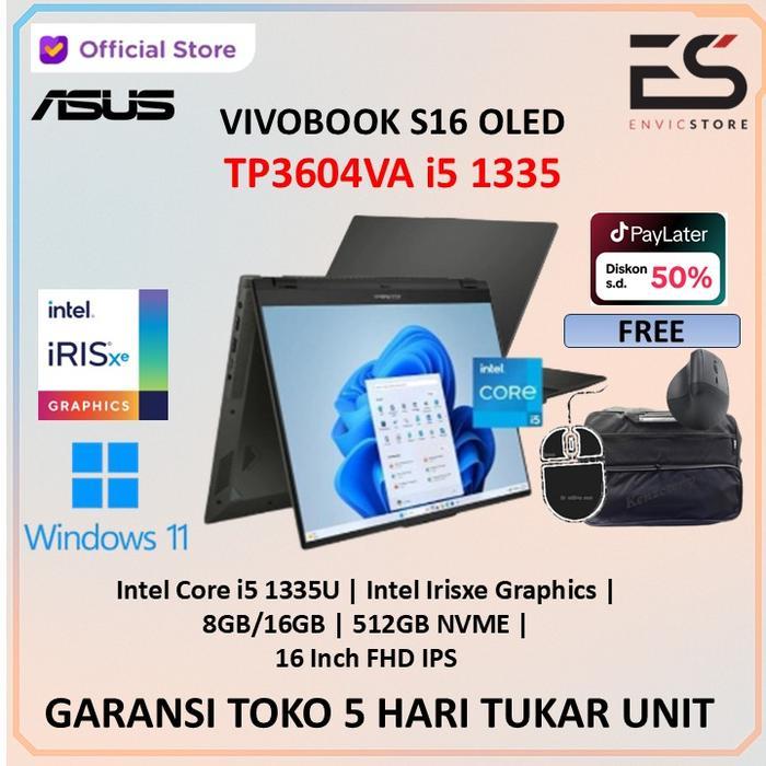 Jual ASUS VIVOBOOK S16 FLIP OLED TP3604VA TOUCH CORE i5 1335 16GB 512GB ...