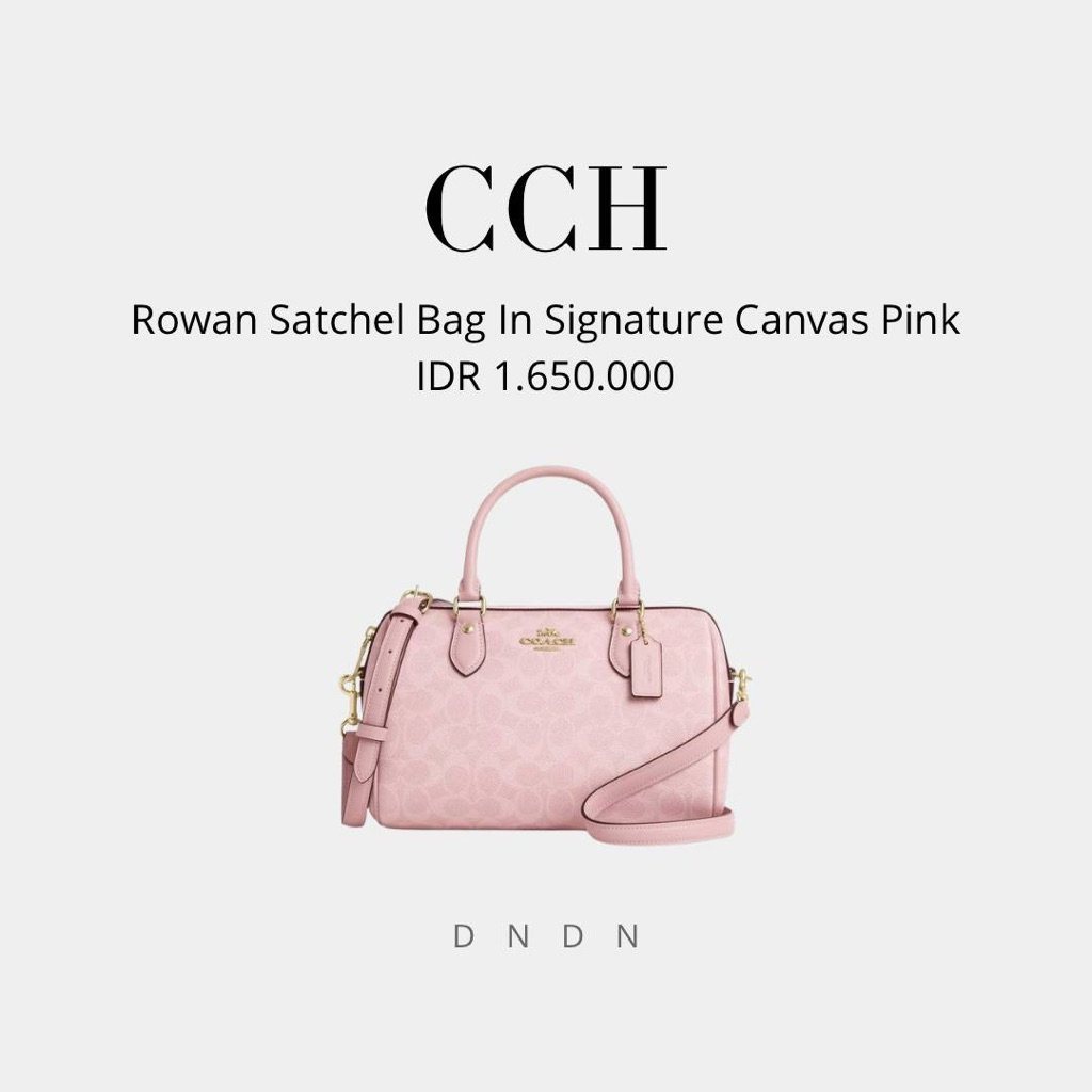 Jual Rowan Satchel Bag In Signature Canvas Pink | Shopee Indonesia